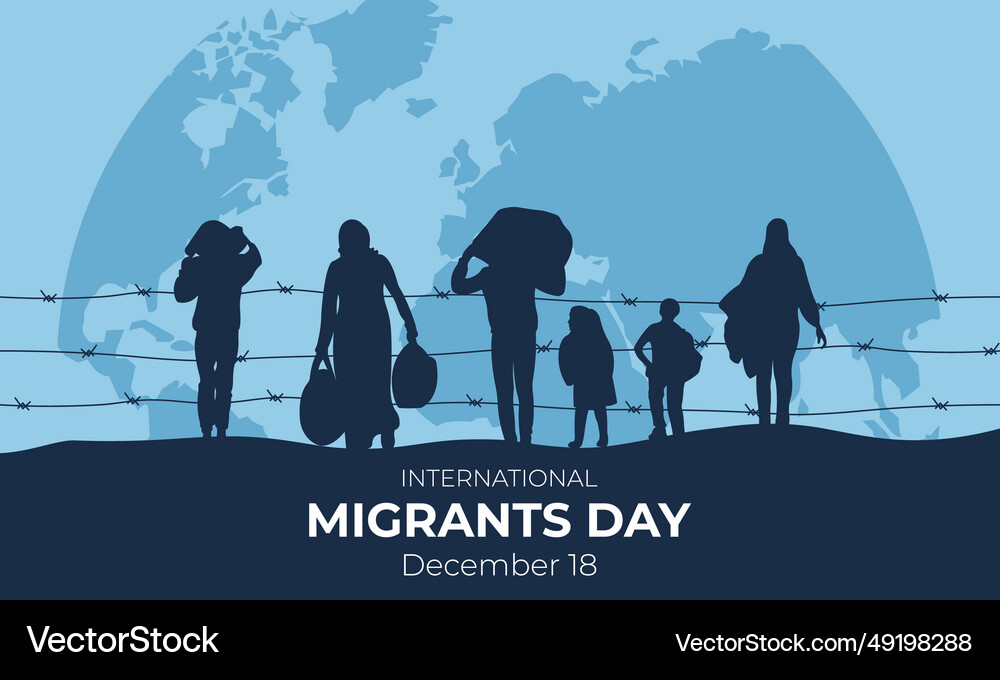 International migrant day13 Royalty Free Vector Image