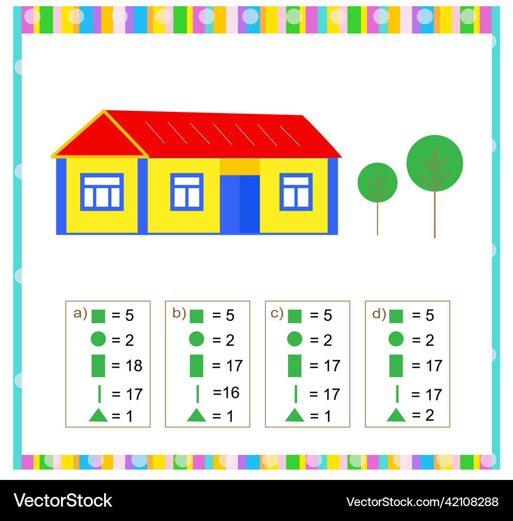 Math game for kds Royalty Free Vector Image - VectorStock