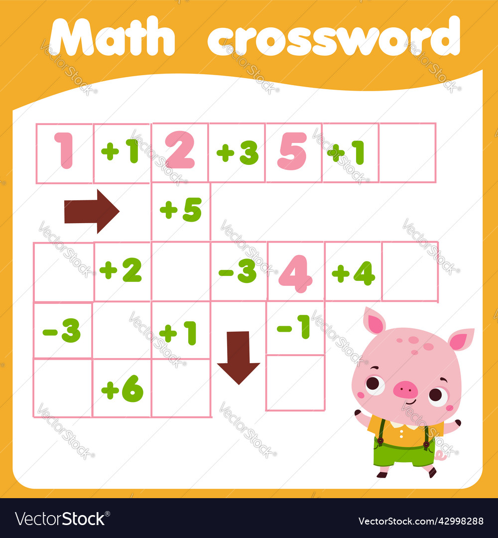 Mathematics educational game for children math Vector Image