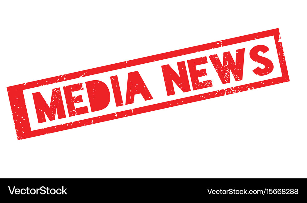 Media news rubber stamp Royalty Free Vector Image