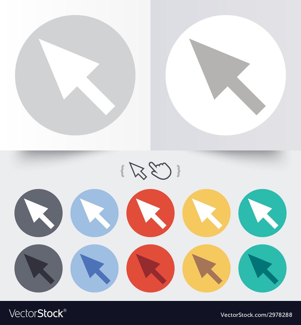 Mouse Cursor Sign Icon Pointer Symbol Royalty Free Vector