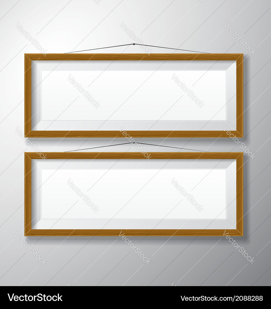 Picture Frames Wooden Horizontal Royalty Free Vector Image