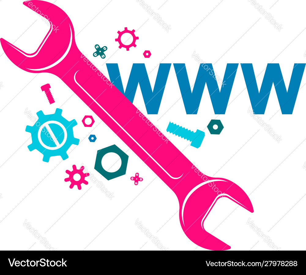 Repair site wrench background Royalty Free Vector Image
