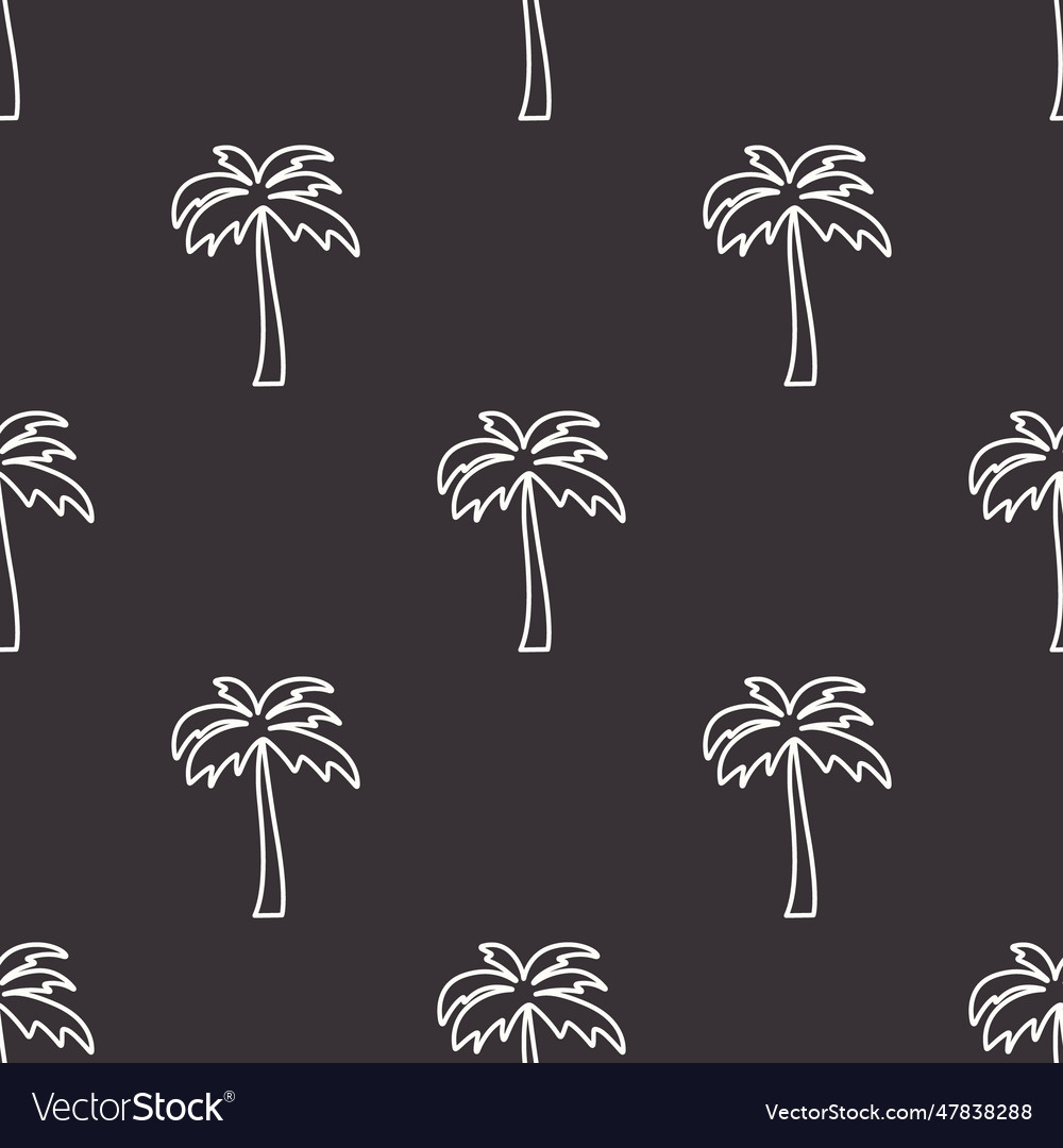 Seamless pattern with palm trees palm tree Vector Image