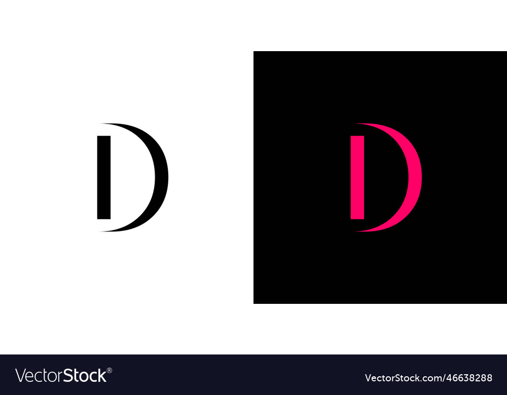 Simple And Modern Letter D Initials Logo Design Vector Image