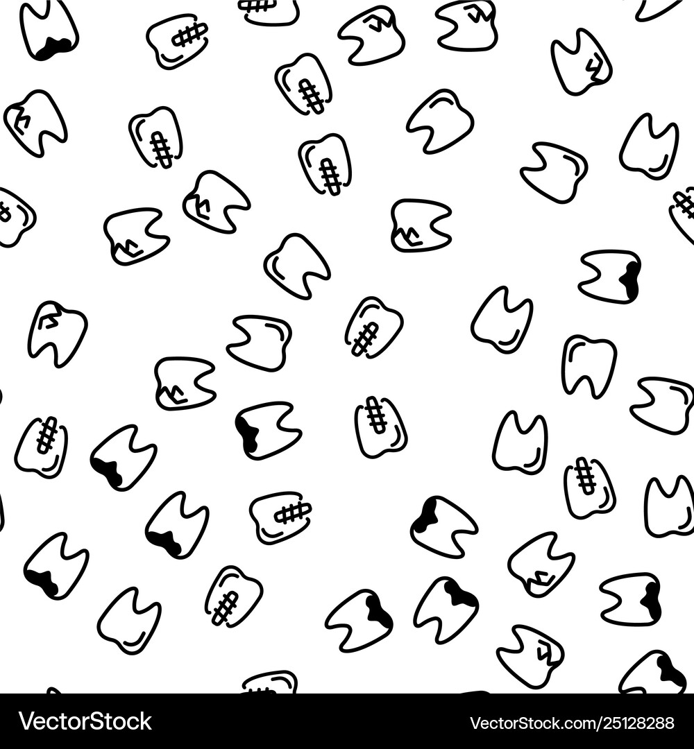 Teeth healthcare dental seamless pattern Vector Image