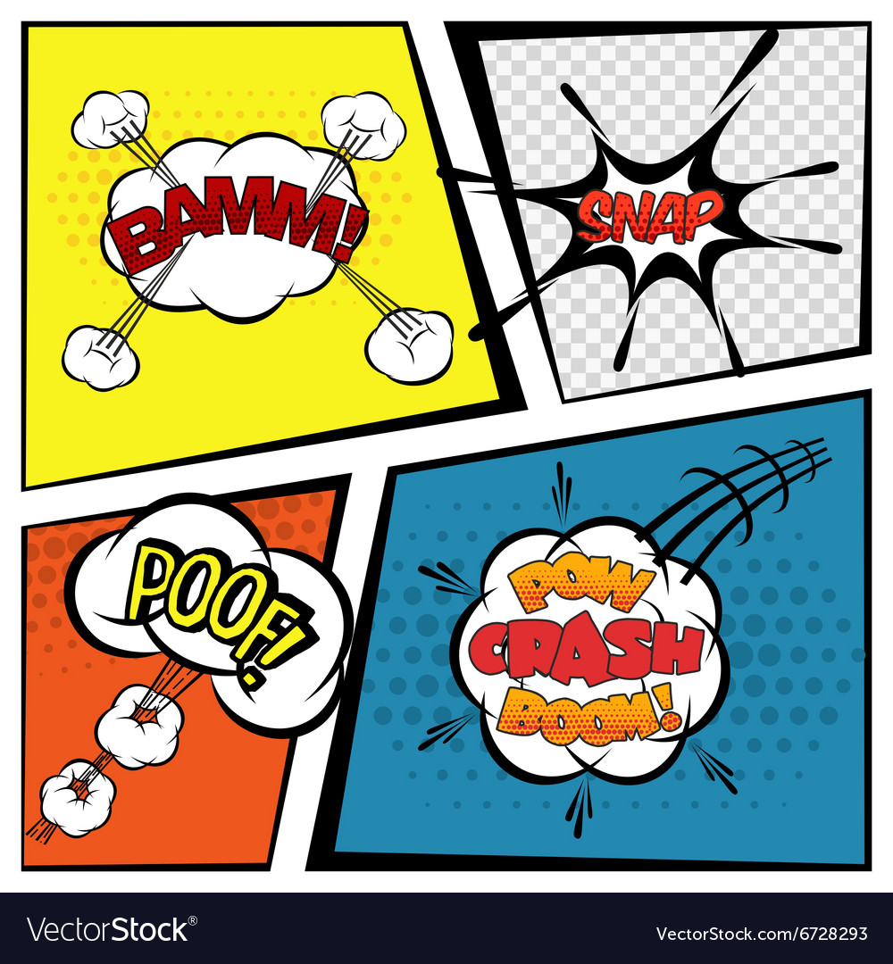 Comic Speech Bubbles Royalty Free Vector Image