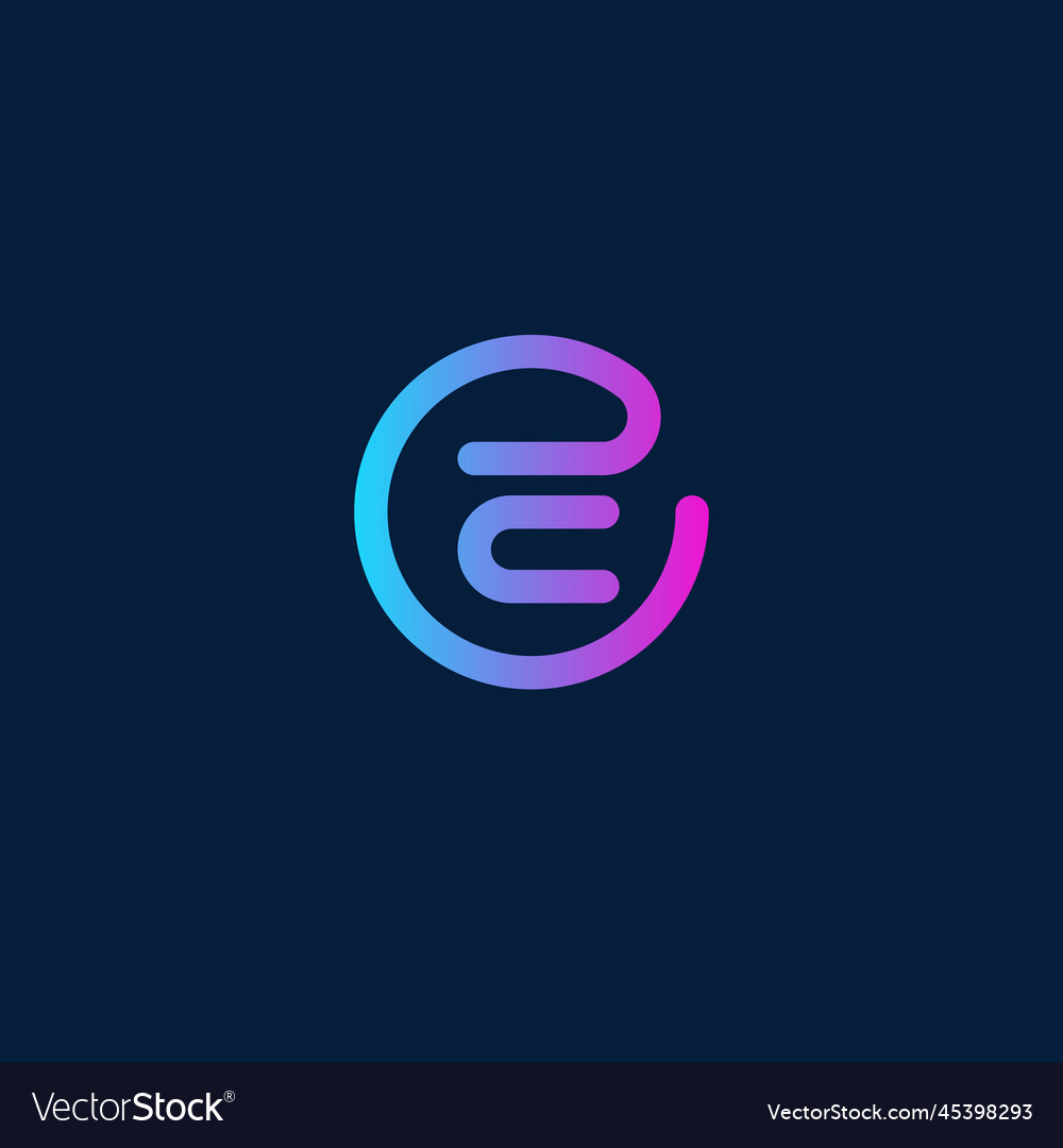 Creative e letter technology logo design Vector Image