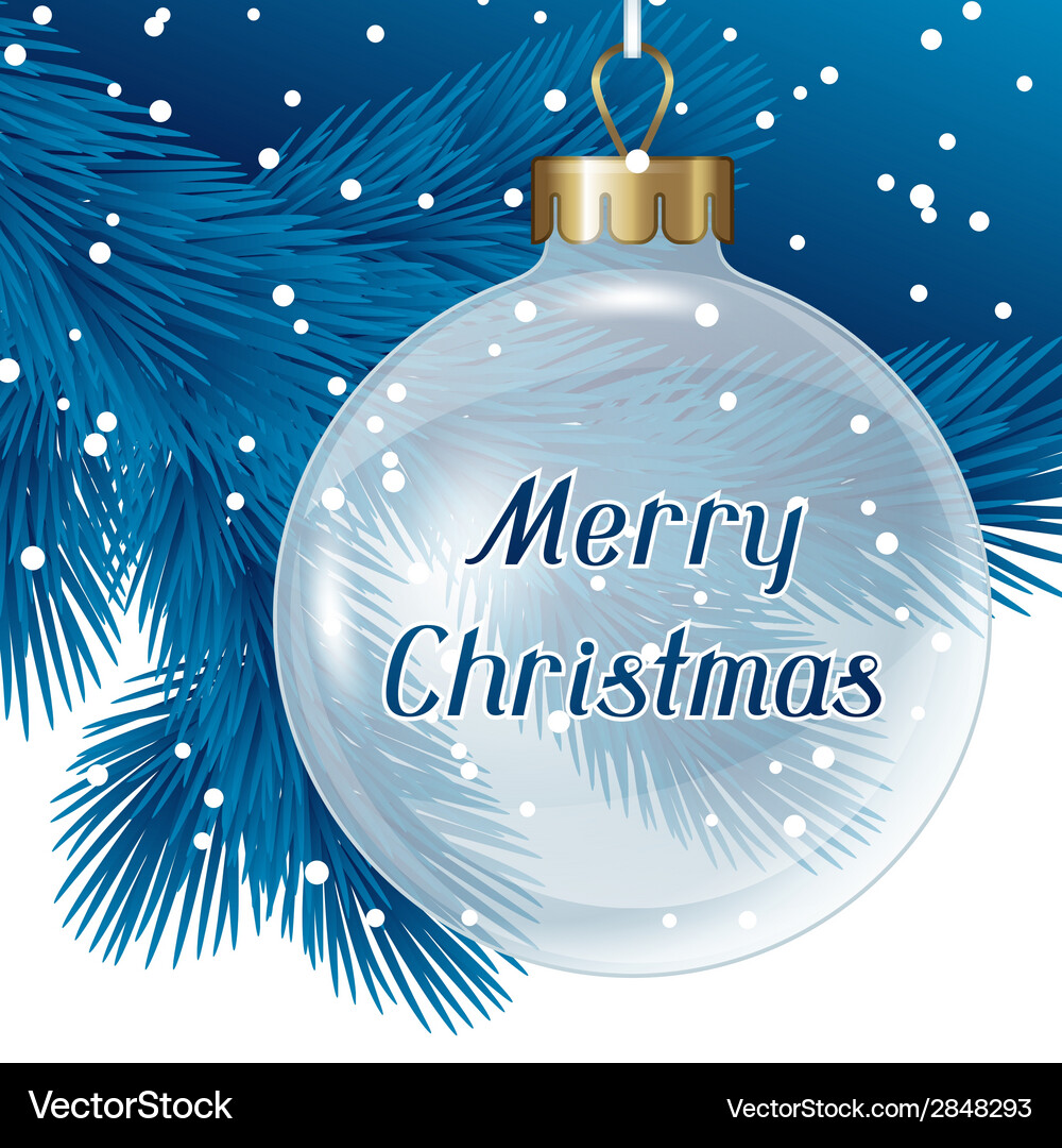 Holiday background card template with christmas Vector Image