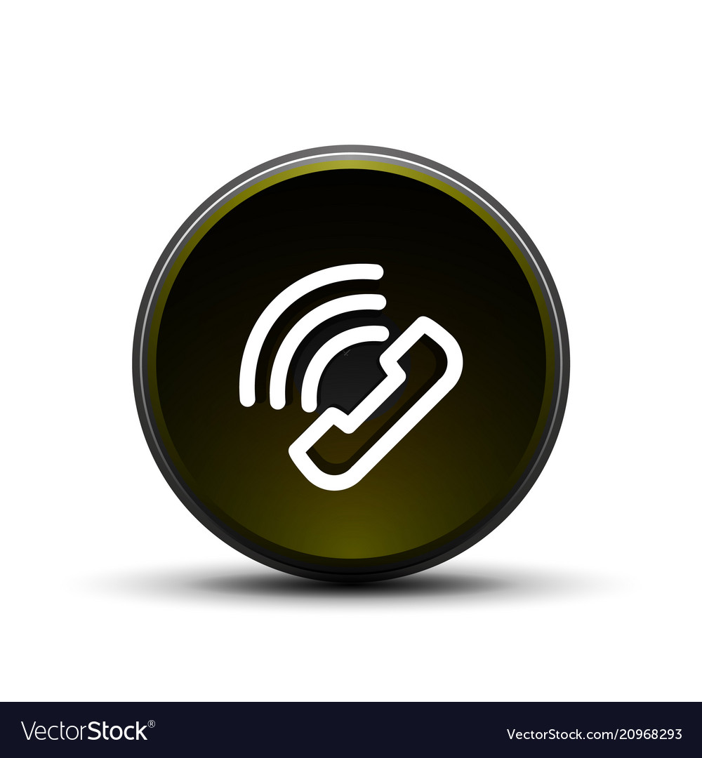 Phone button call support idea Royalty Free Vector Image