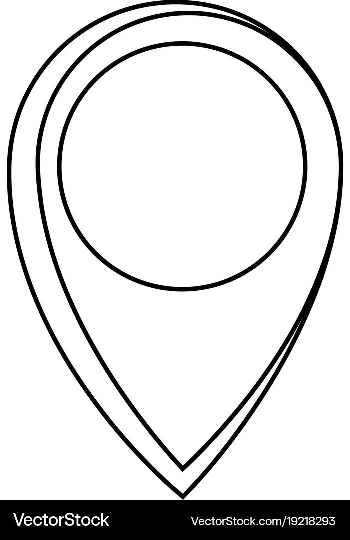 Pin location symbol Royalty Free Vector Image - VectorStock