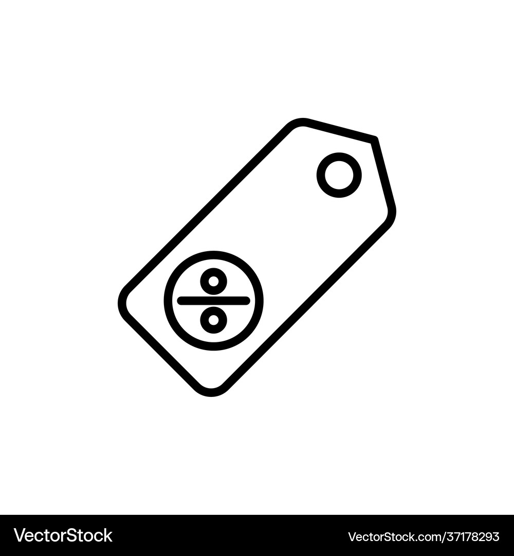 Price tag outline icon commerce on white Vector Image