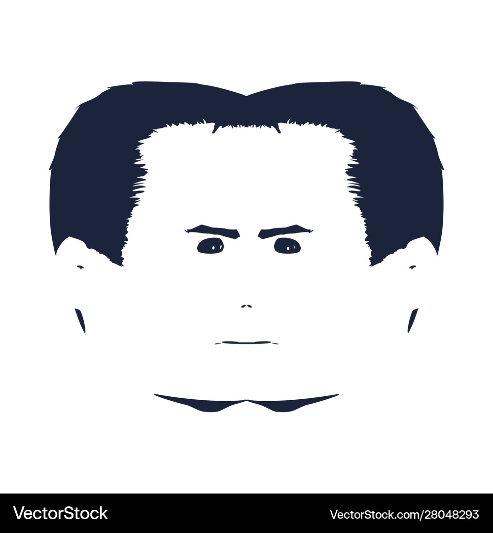 Silhouettes two head Royalty Free Vector Image