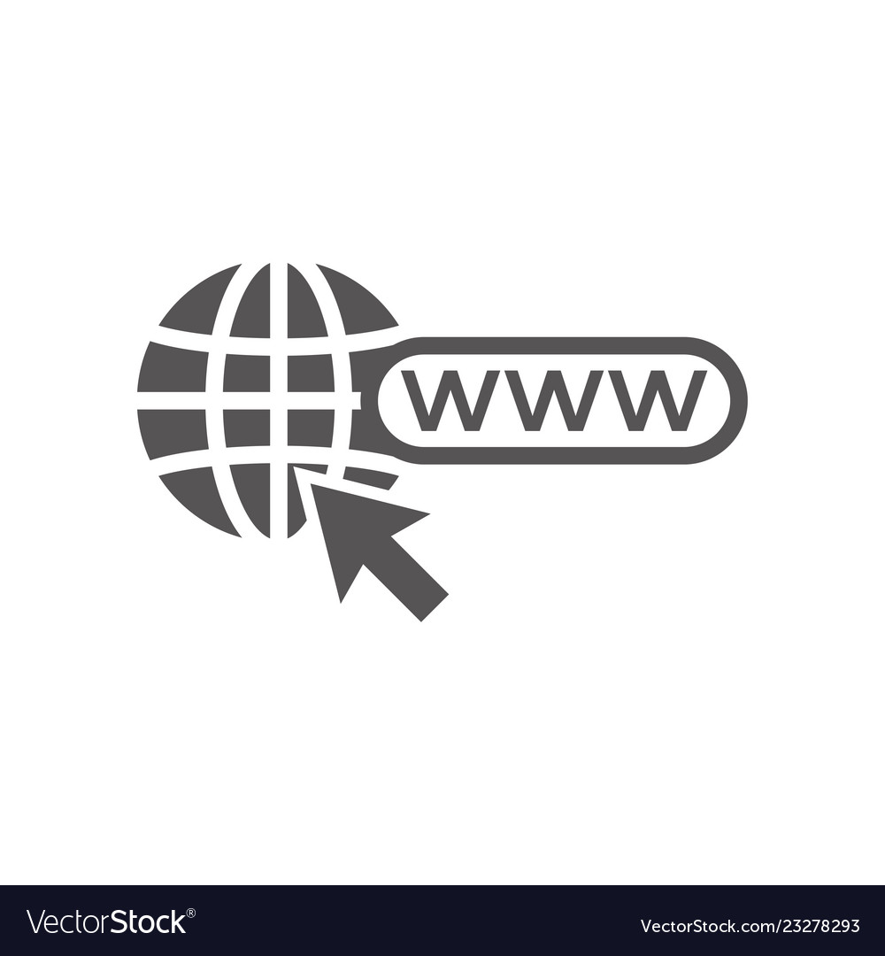 World wide web icon design template Royalty Free Vector