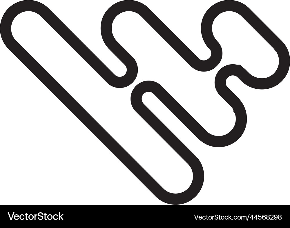 Abstract three lines logo in trendy and minimal Vector Image