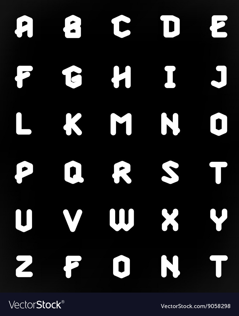 Alphabet set Royalty Free Vector Image - VectorStock