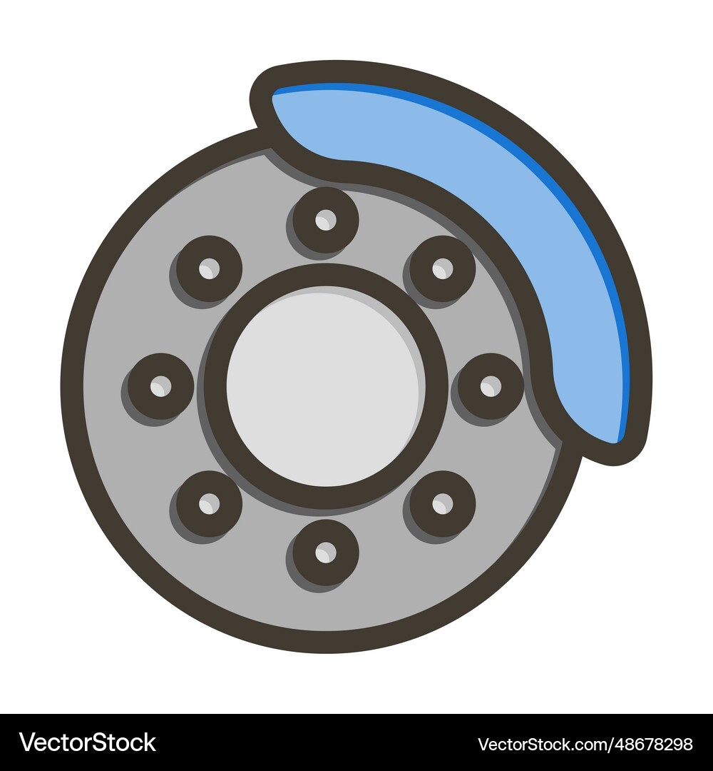 Break thick line filled colors icon for personal Vector Image