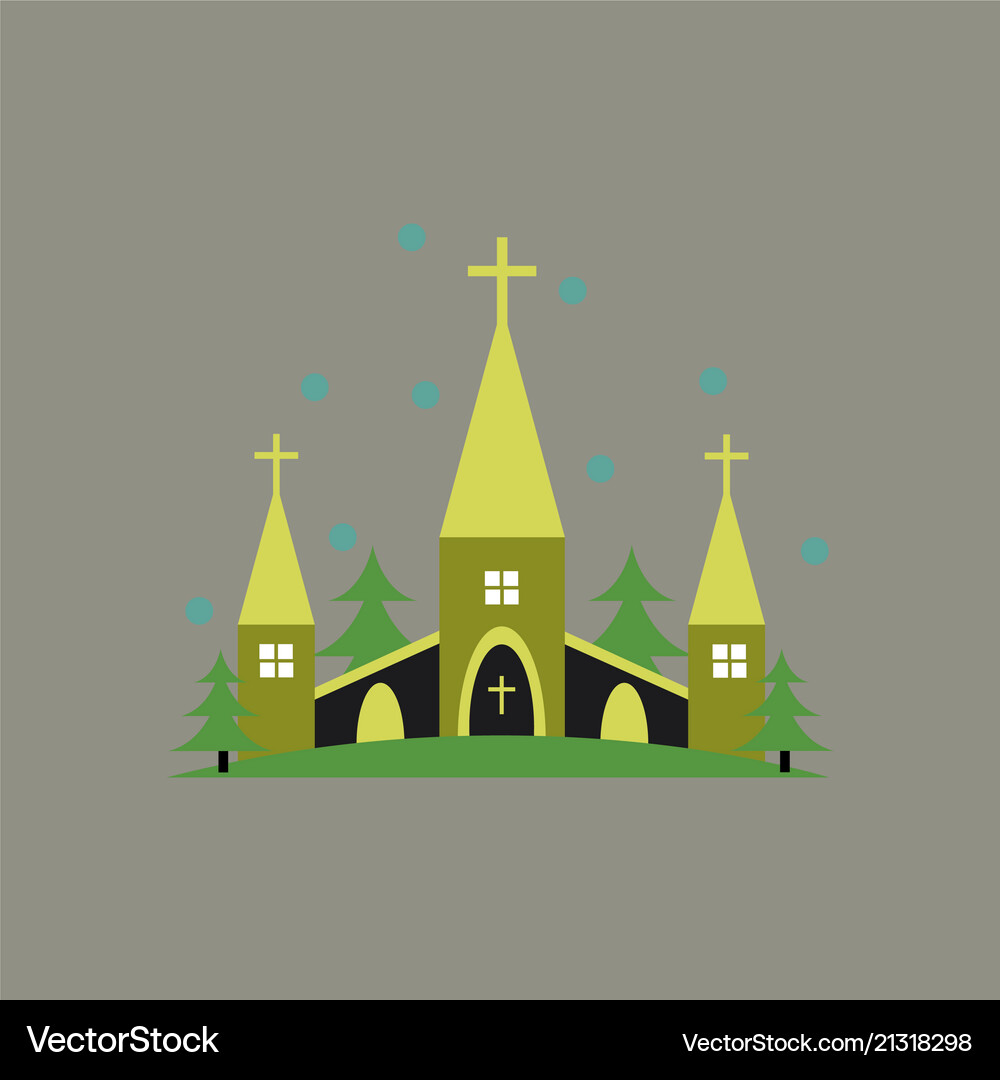 Church icon for religion architecture design Vector Image