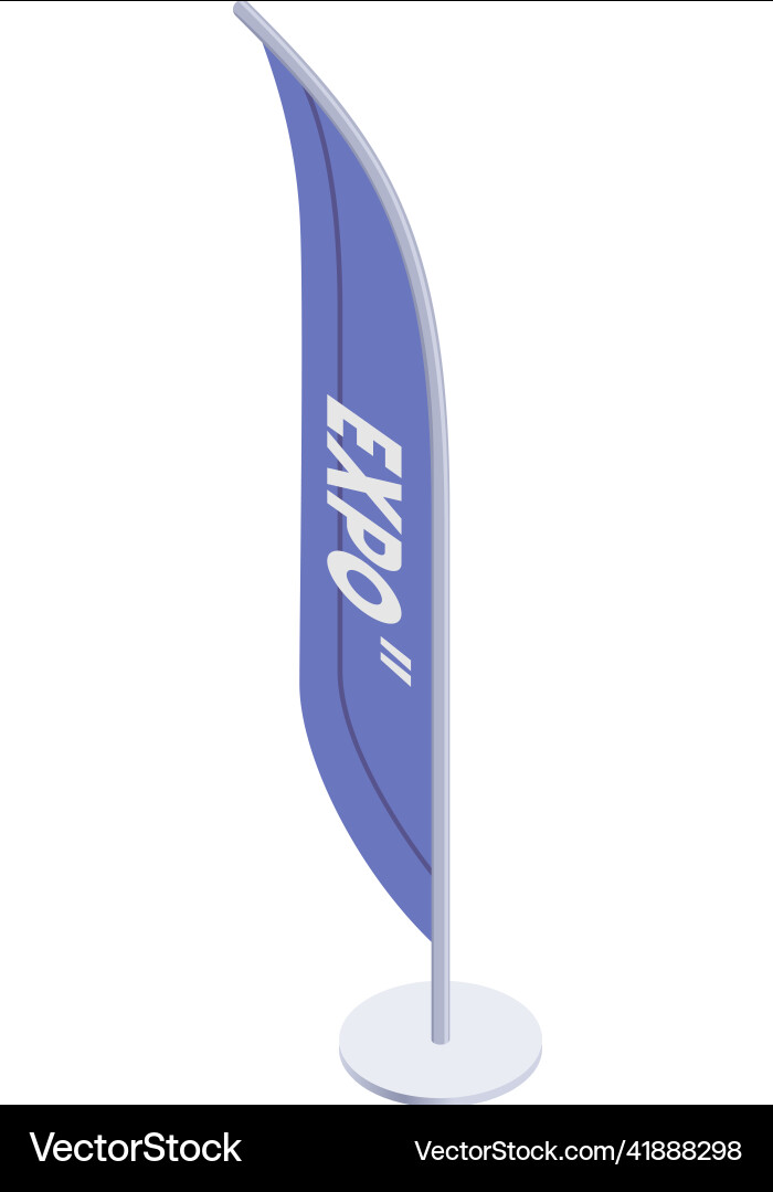 Flag of exhibition composition Royalty Free Vector Image