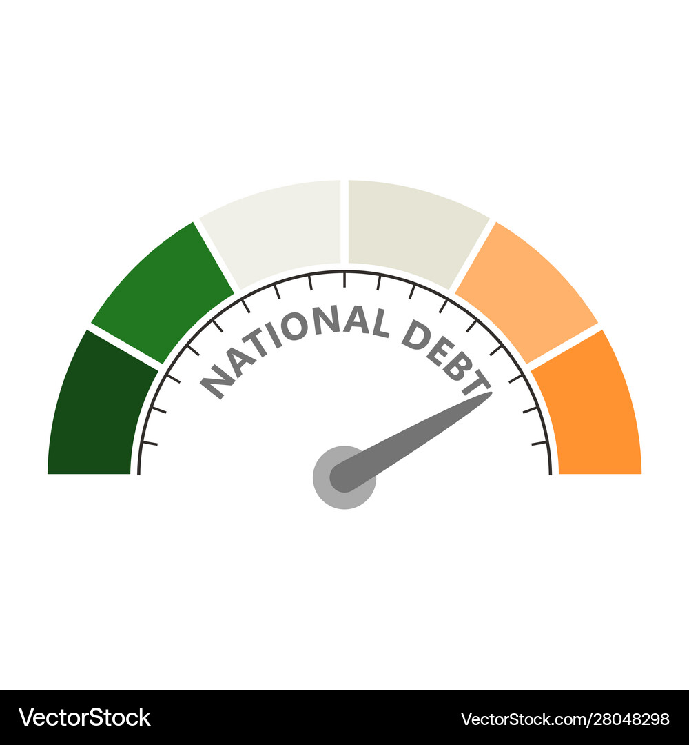 National debt concept Royalty Free Vector Image
