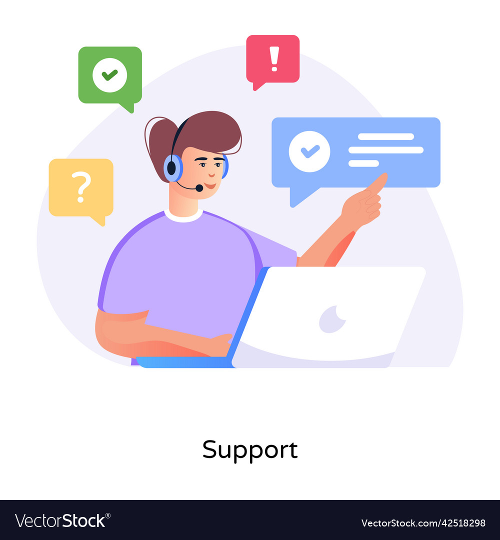 Support Royalty Free Vector Image - VectorStock