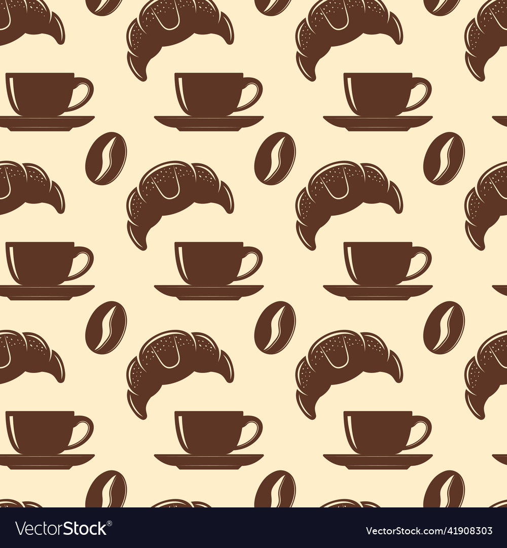 Coffee seamless pattern Royalty Free Vector Image