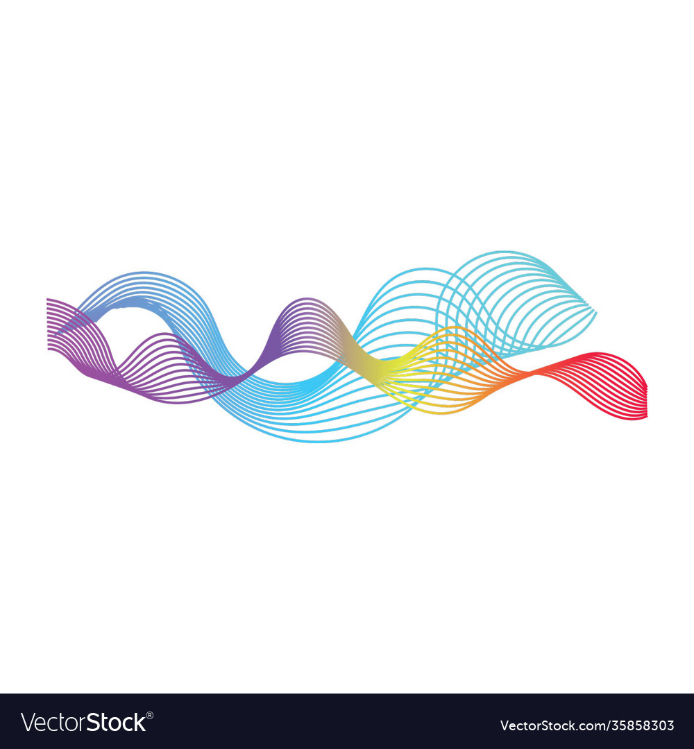 Frequency waves Royalty Free Vector Image - VectorStock