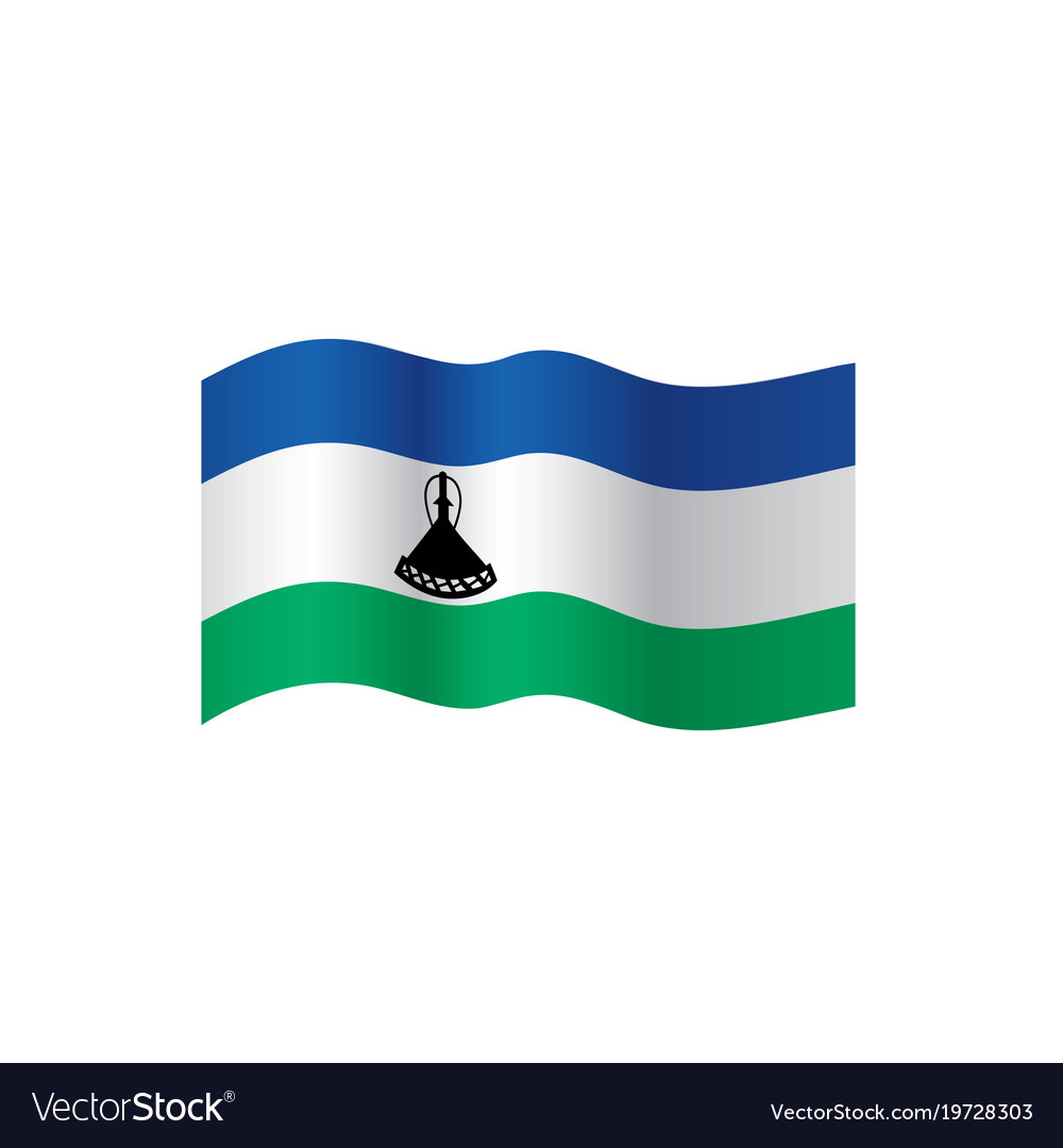 Lesotho flag Royalty Free Vector Image - VectorStock