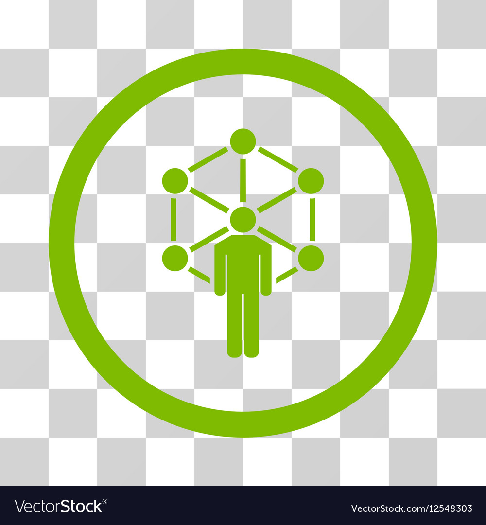 Network administrator flat rounded icon Royalty Free Vector