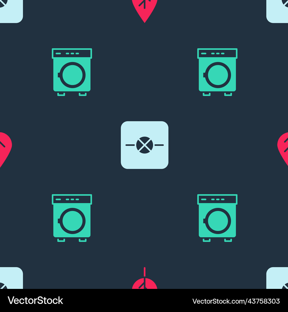 Set leaf eco symbol lamp in electronic circuit Vector Image