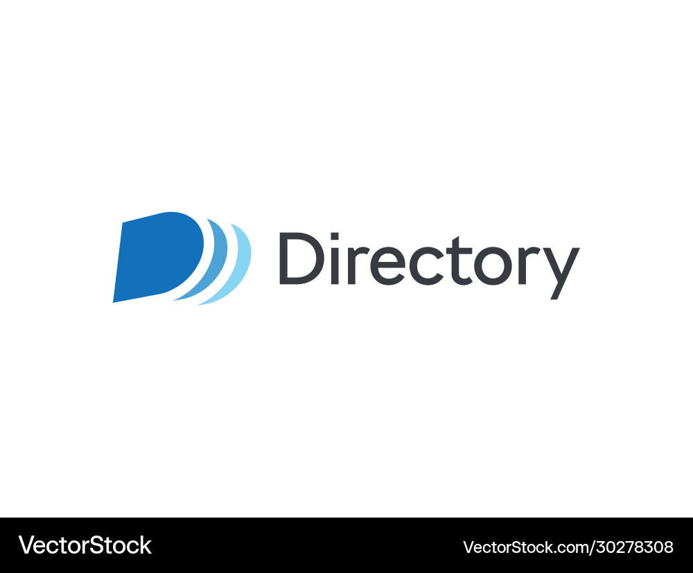 Abstract directory icon blue cover and pages Vector Image