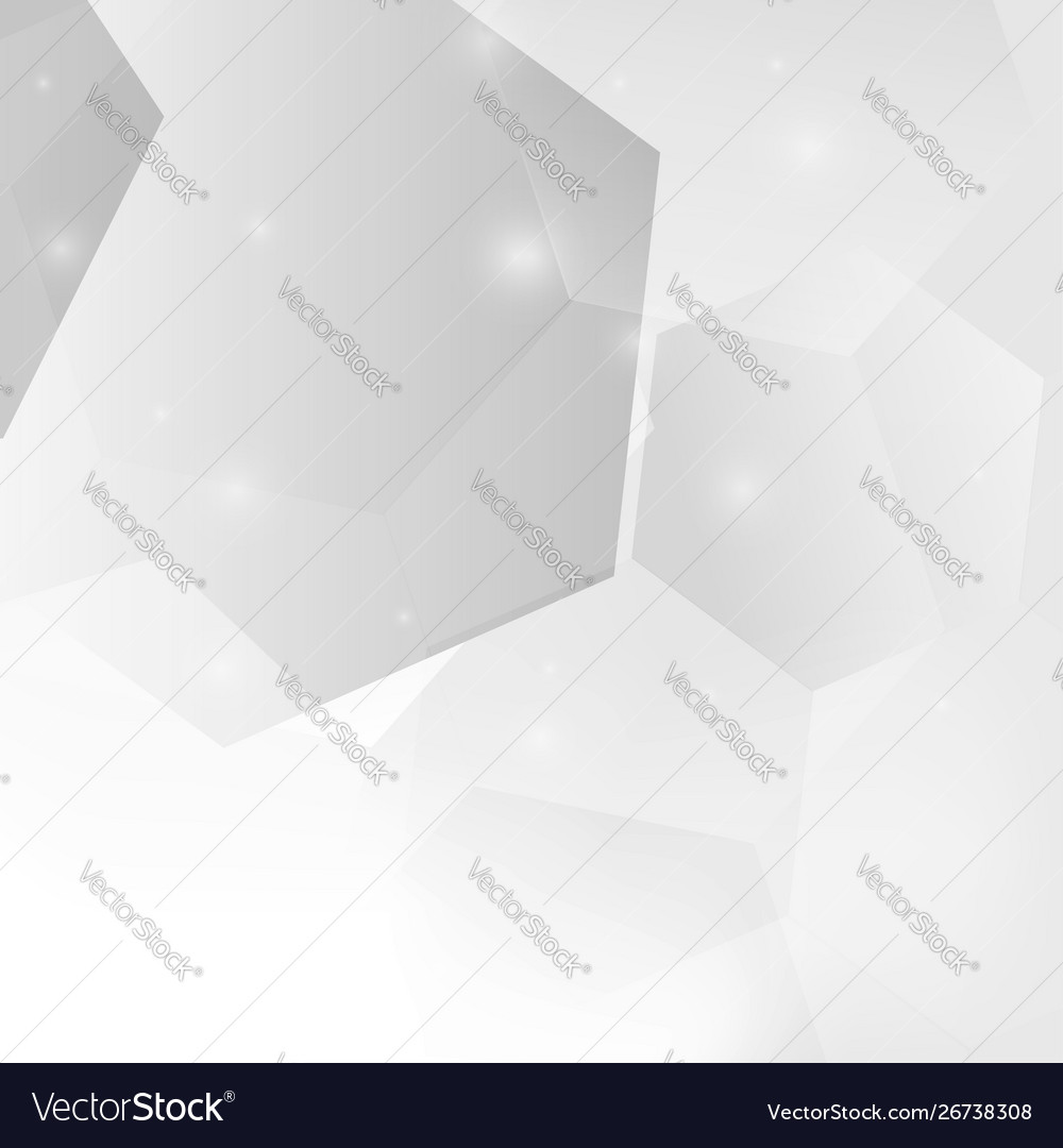 Abstract gray gradient hexagon background Vector Image