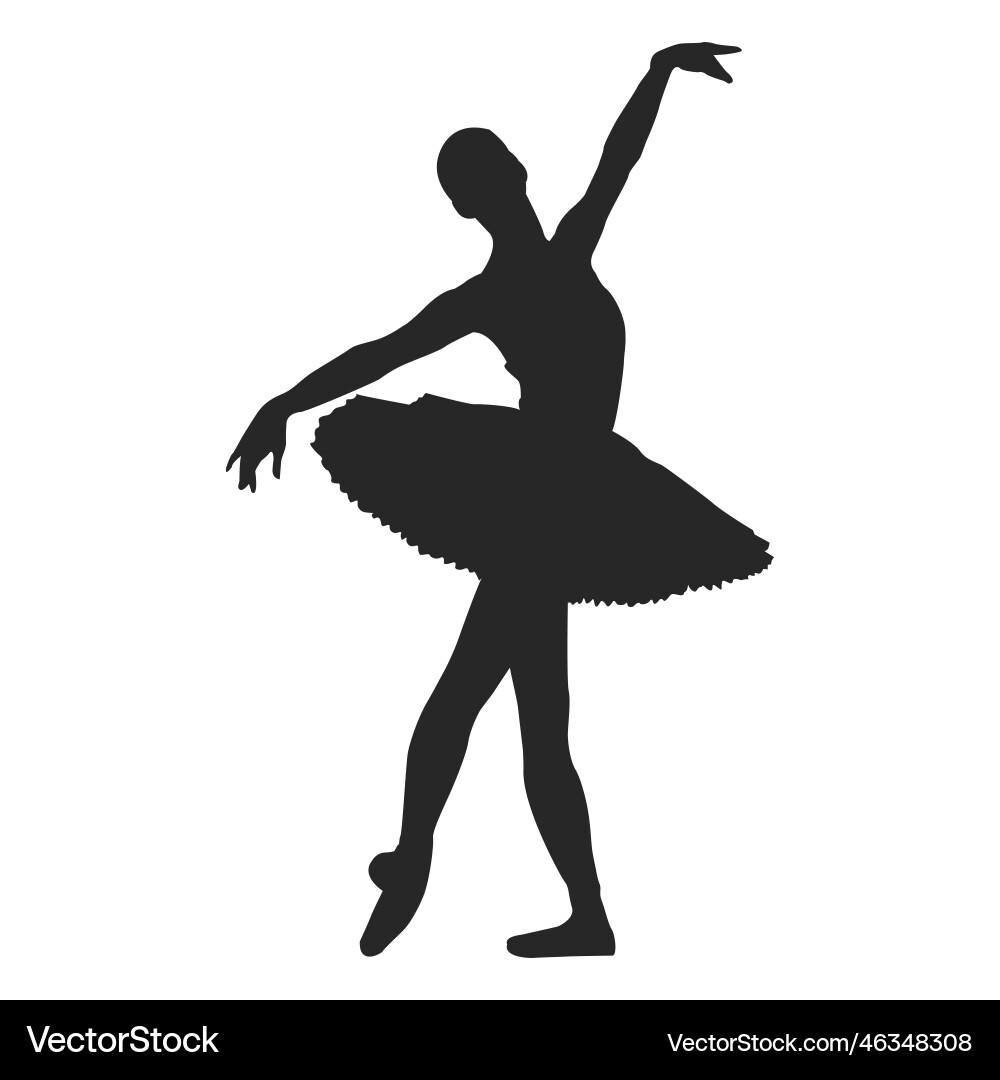 Ballet dancer open arms pose Royalty Free Vector Image