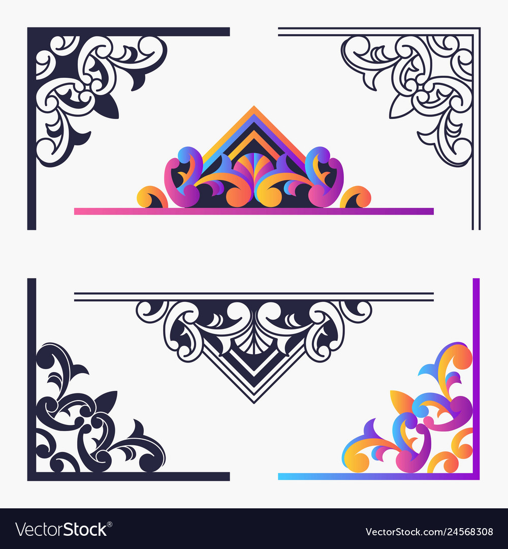 Corner frame Royalty Free Vector Image - VectorStock