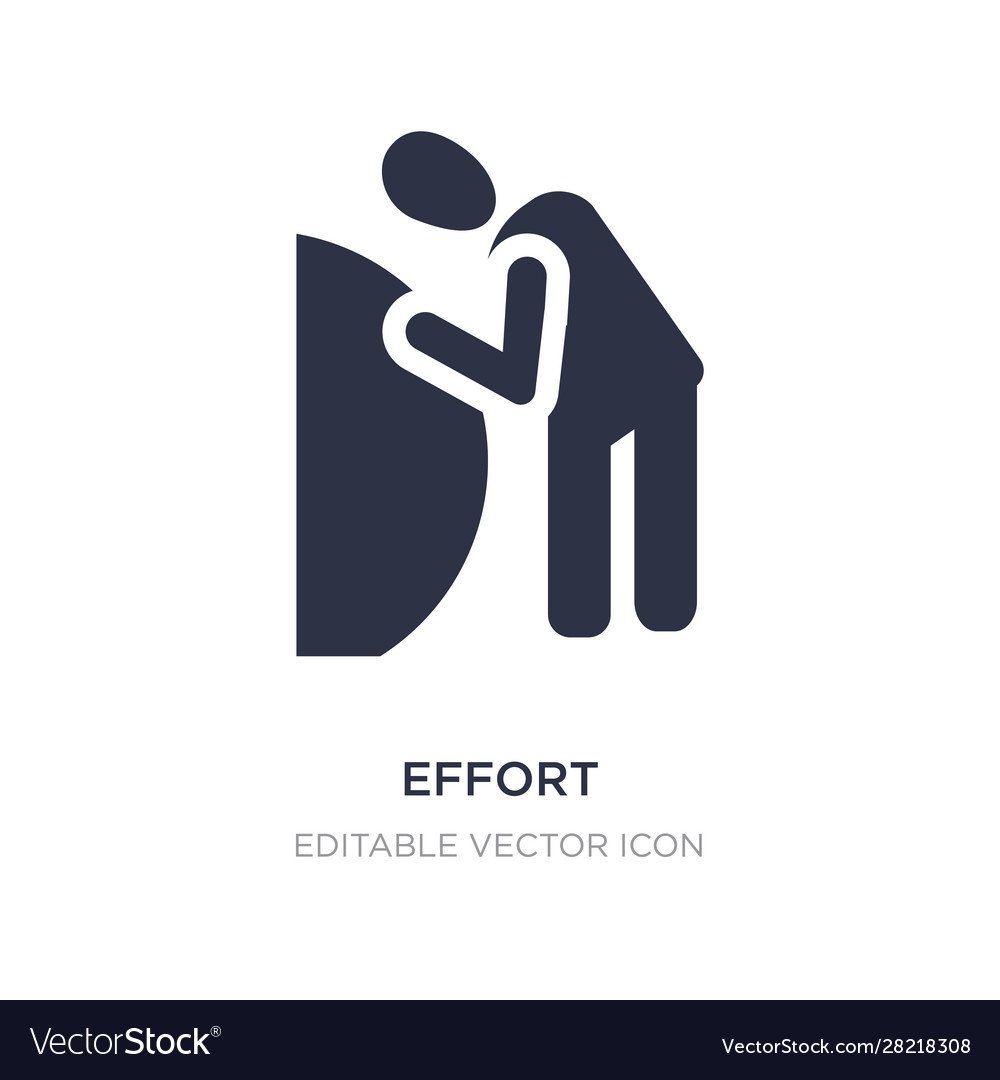 Effort icon on white background simple element Vector Image