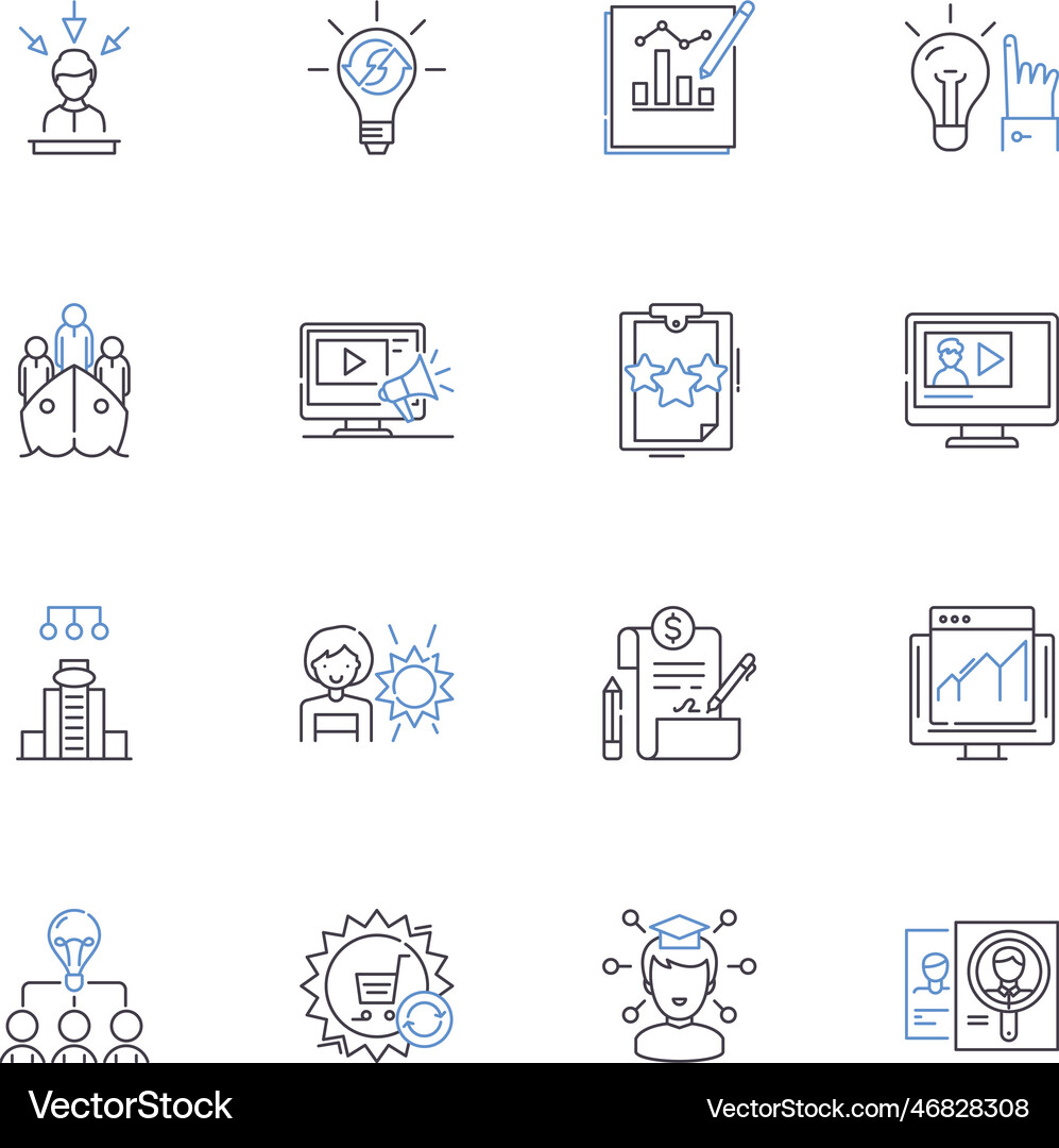 Formula and recipe line icons collection Vector Image