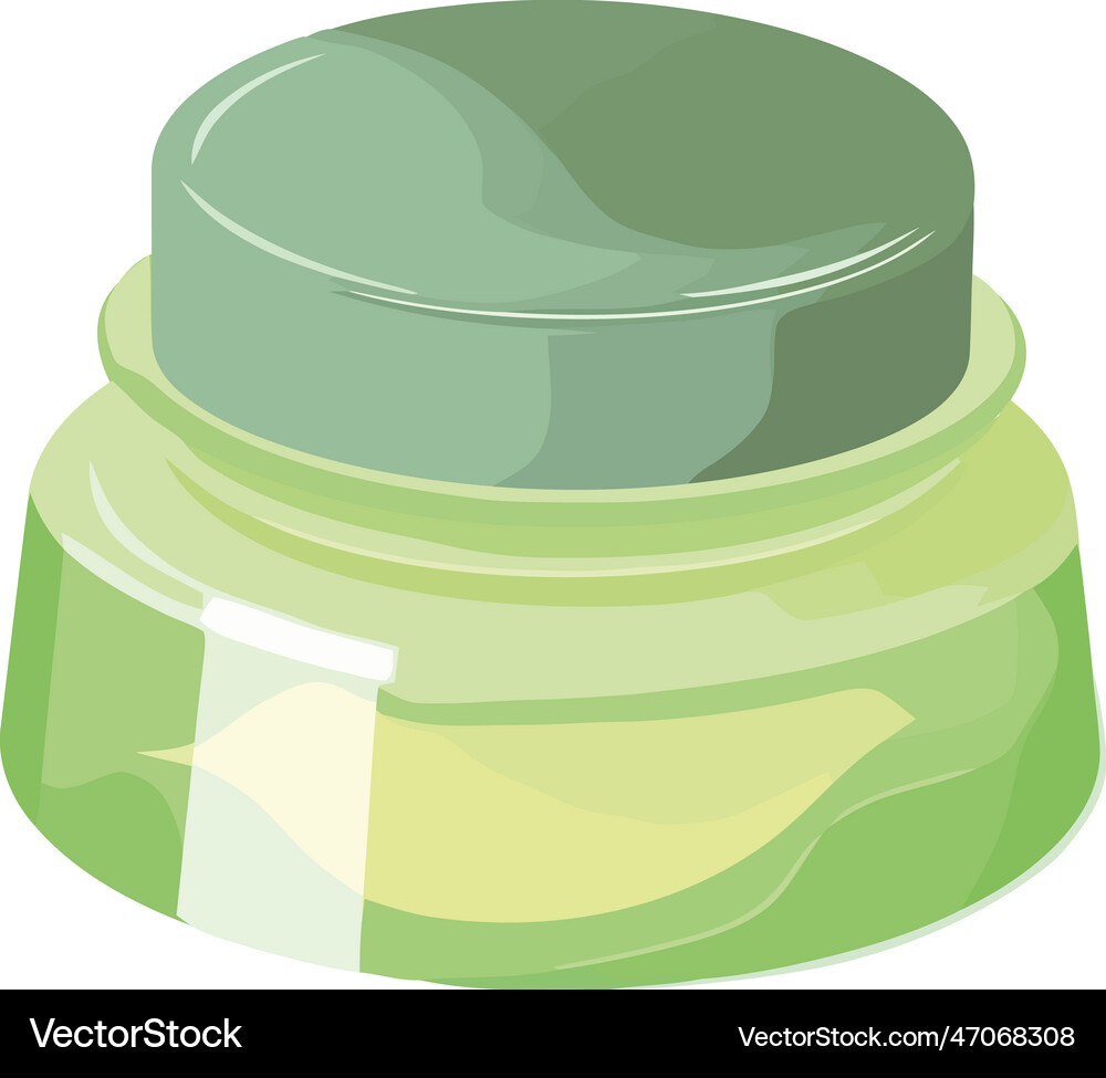 Green jar skincare product Royalty Free Vector Image