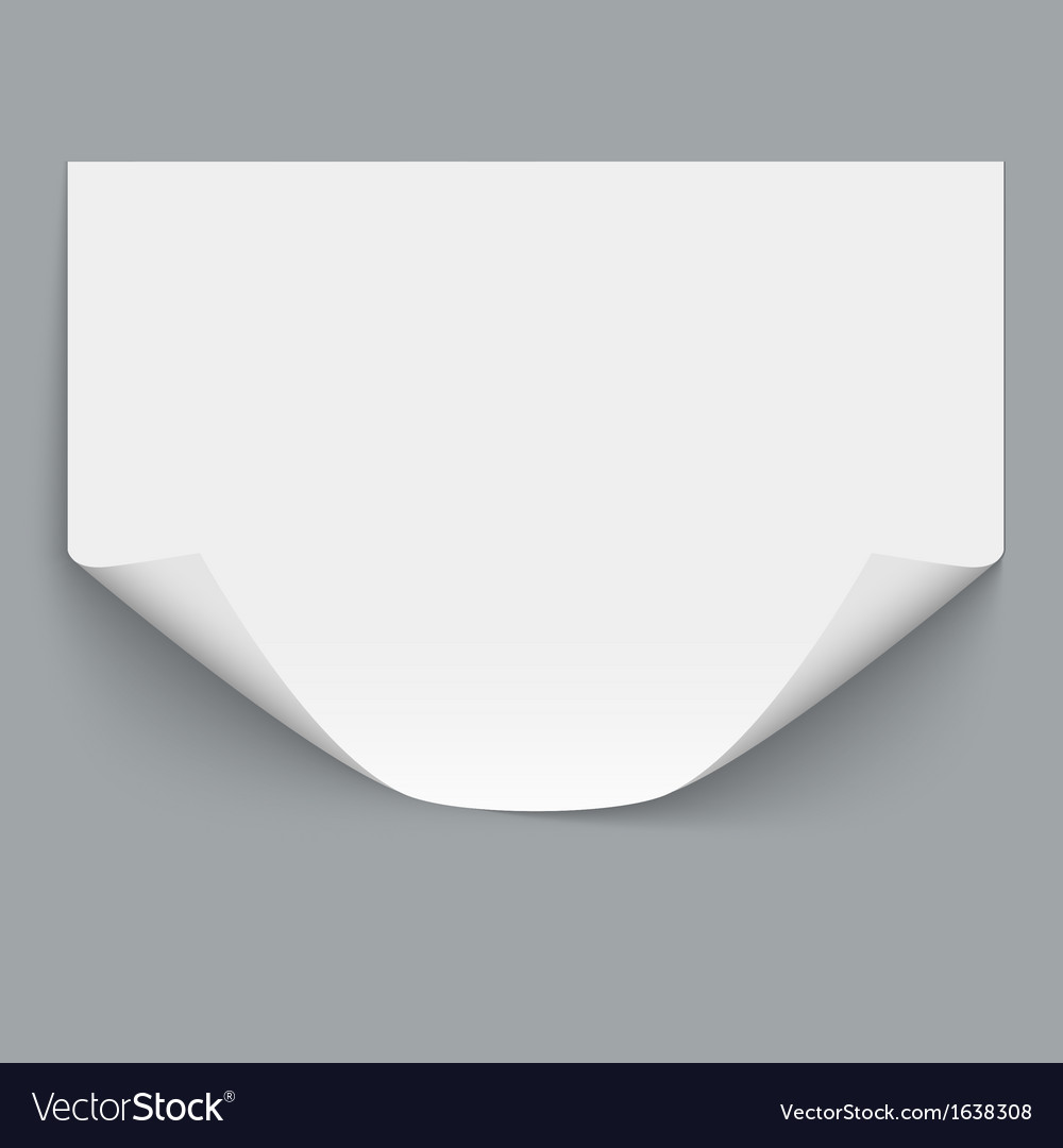 Horizontal empty paper sheet Royalty Free Vector Image