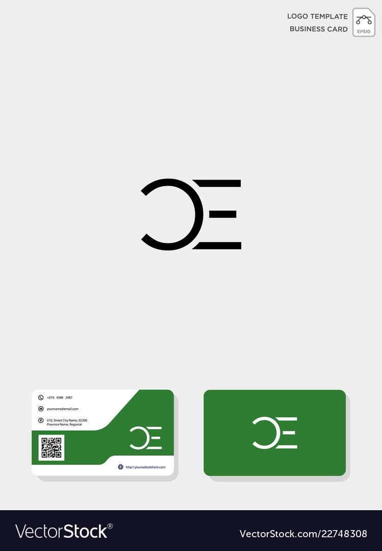 Initial ce or ec creative logo template Royalty Free Vector