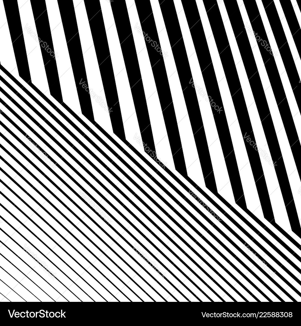 Lines with distortion edgy wavy monochrome Vector Image