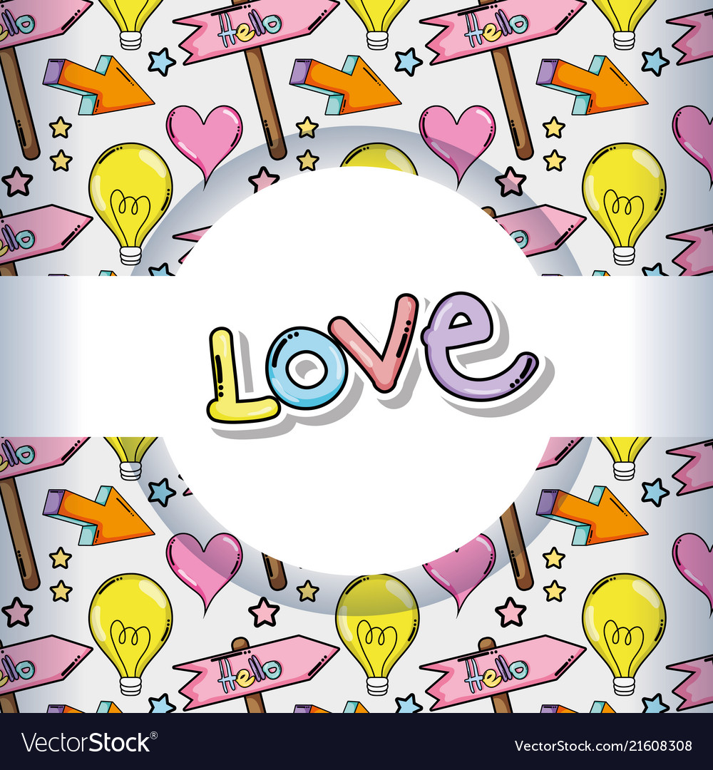 Love pattern background Royalty Free Vector Image