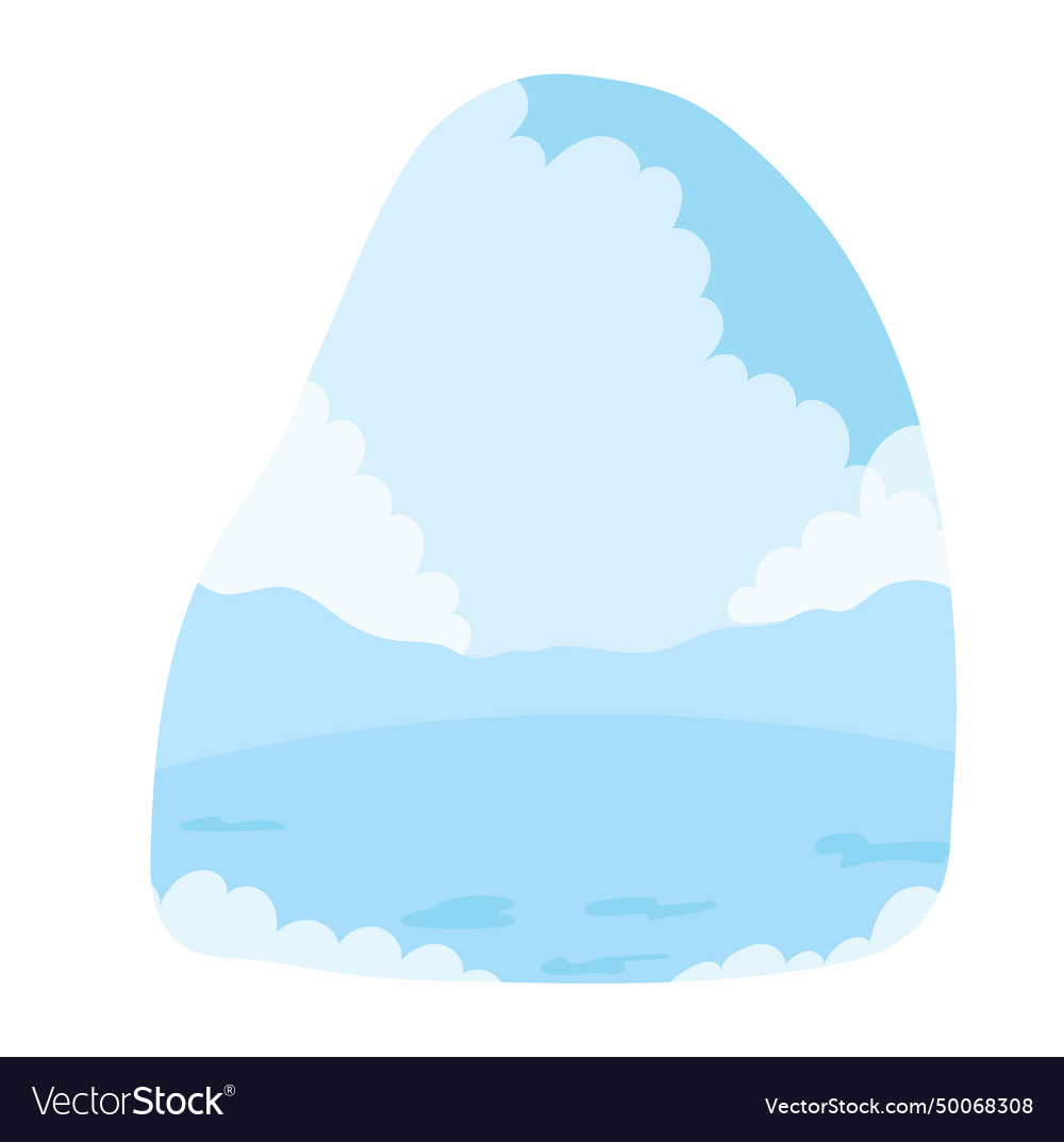 Simple blue sky with white clouds serene nature Vector Image