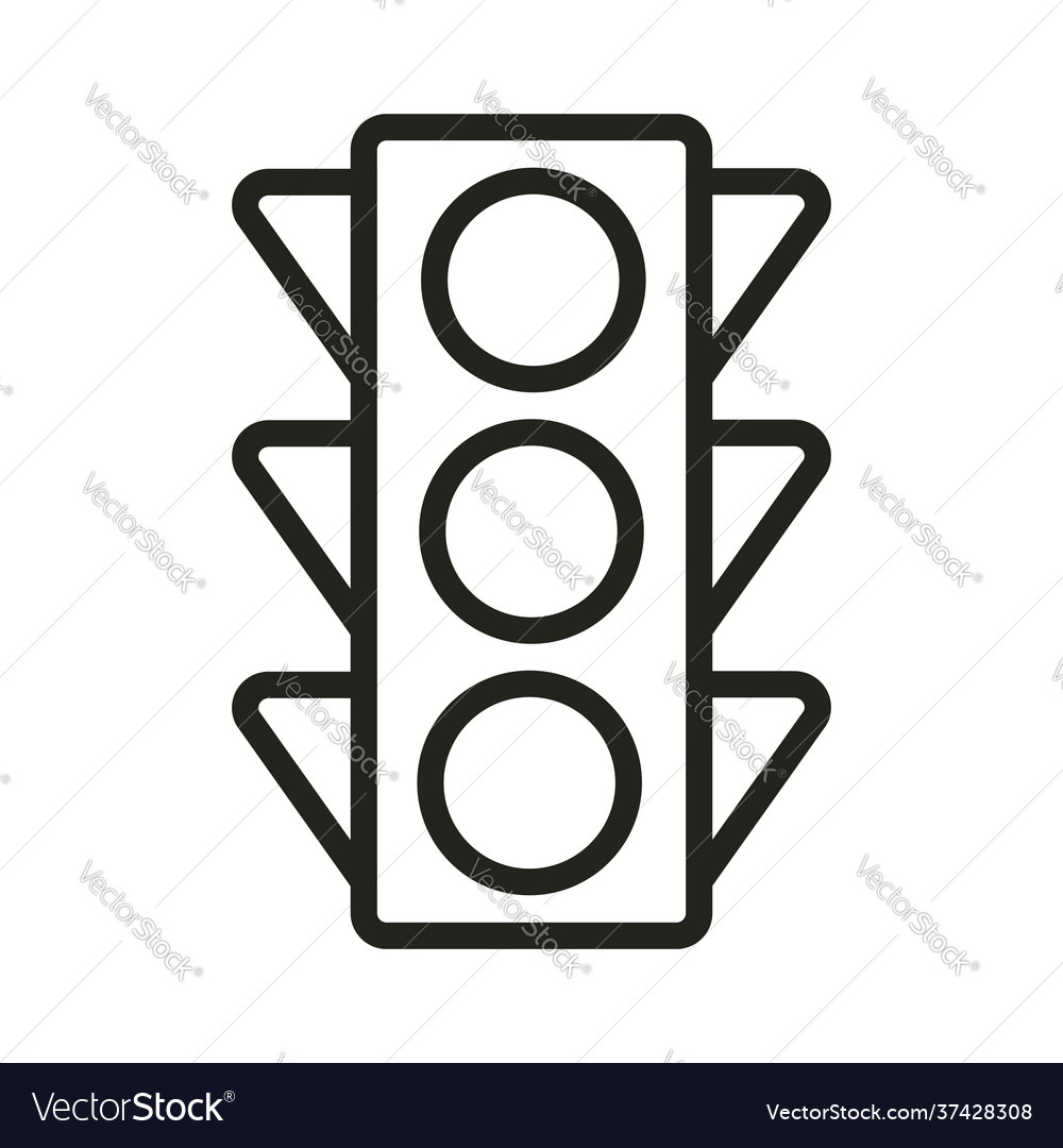 Traffic control light shape Royalty Free Vector Image