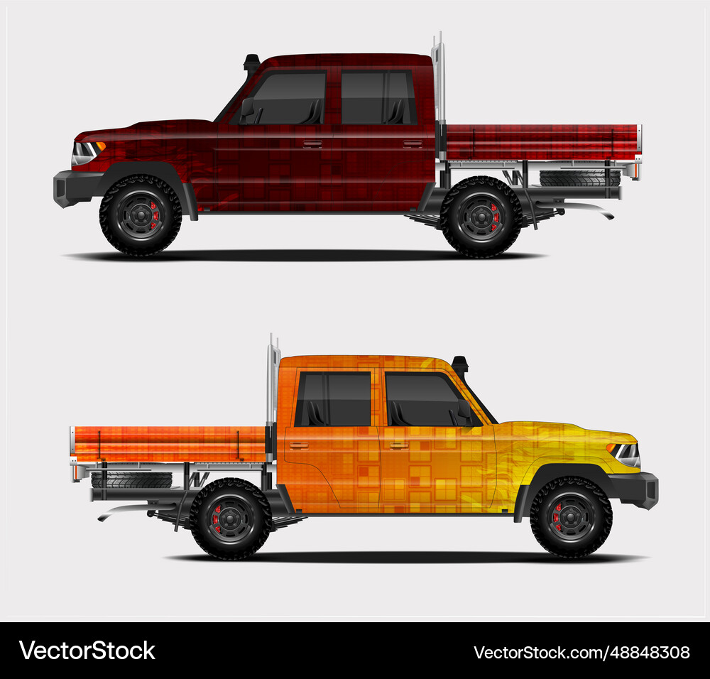 Vinyl vehicle wrap sticker design car graph Vector Image