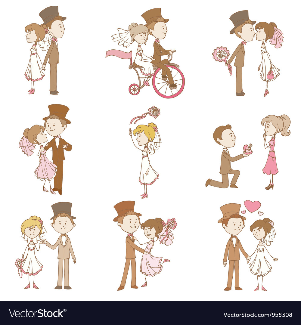 Wedding doodles - design elements Royalty Free Vector Image