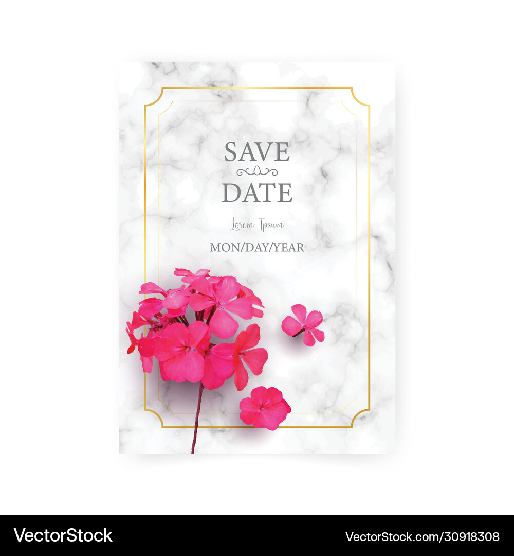 Wedding glamorous invitation floral card Vector Image