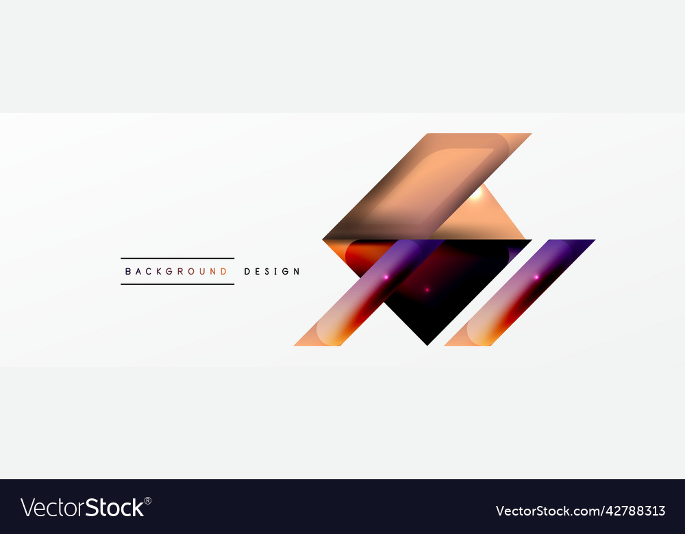 Abstract background simple color geometric shapes Vector Image