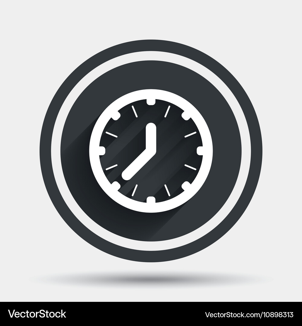 Clock time sign icon mechanical watch symbol Vector Image