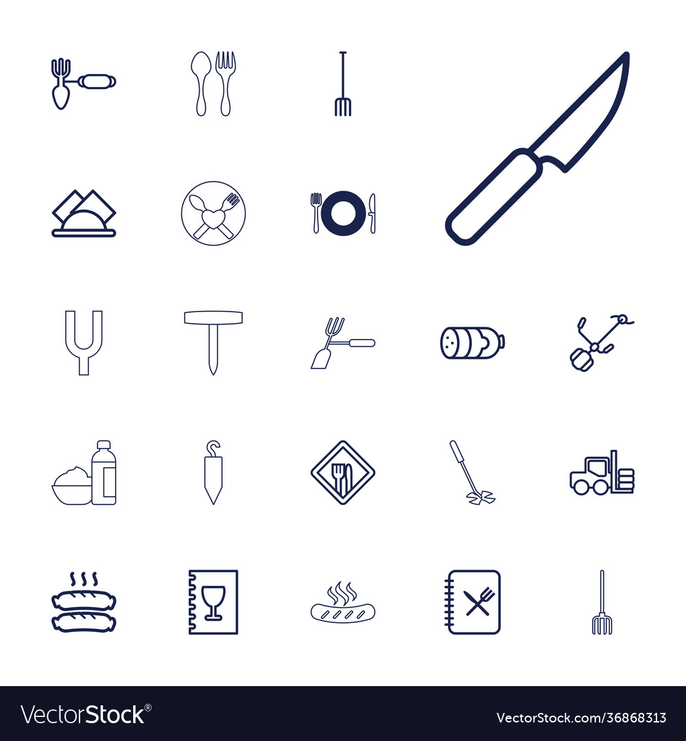 Fork icons Royalty Free Vector Image - VectorStock