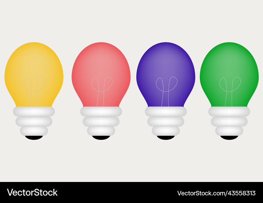 Green blue red and yellow transparent light Vector Image